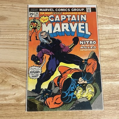 CAPTAIN MARVEL #34 VF *1st NITRO!! | eBay
