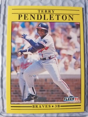 TERRY PENDLETON ATLANTA BRAVES 1991 FLEER BASEBALL CARD #U-76 | eBay