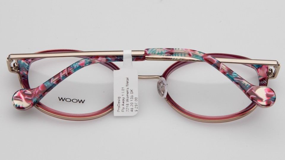 NEW WOOW Fly Away 1 Col 2218 Red Pink EYEGLASSES FRAME 48-20-135mm ...