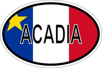 Autocollant sticker ovale oval drapeau code pays canada acadie | eBay