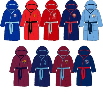 Kids Football Dressing Gown Boys Girls Childrens Fleece Robe | eBay UK