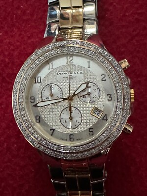 DIAMOND AND CO DIAMOND GENTS WATCH DC008 18 carat gold plated SS NEW | eBay