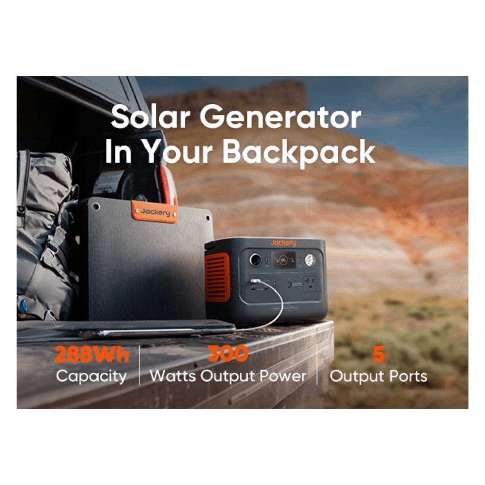 Jackery - Explorer 300 Plus Portable Power Station with Solar Panel 40 ...