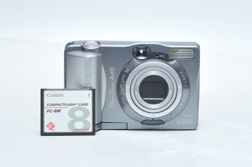 Canon PowerShot A40 Compact Classic Digital Camera W/ Canon 8MB CF | eBay