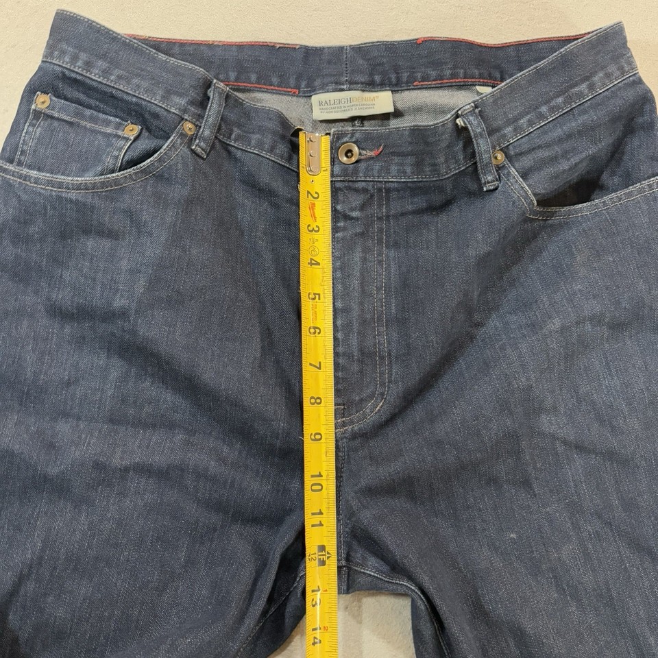 Raleigh Denim Jeans Mens 38x29 Blue Jones USA Made Dark Wash North ...