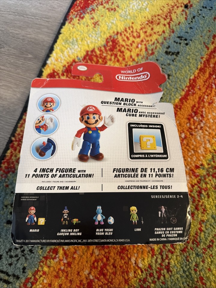 Mario World of Nintendo 4 Inch Figure with Question Block Jakks Pacific ...