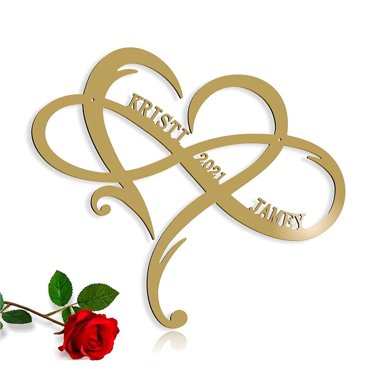 Infinity Symbol With Heart And Name Personalized Heart And Infinity