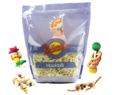 Volkman Avian Science Super Hookbill Bird Food 4lbs with 1 Foot Toy (1 ...