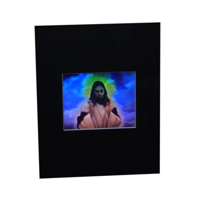 3D Jesus Small Hologram Picture MATTED, Embossed Type Animated ...