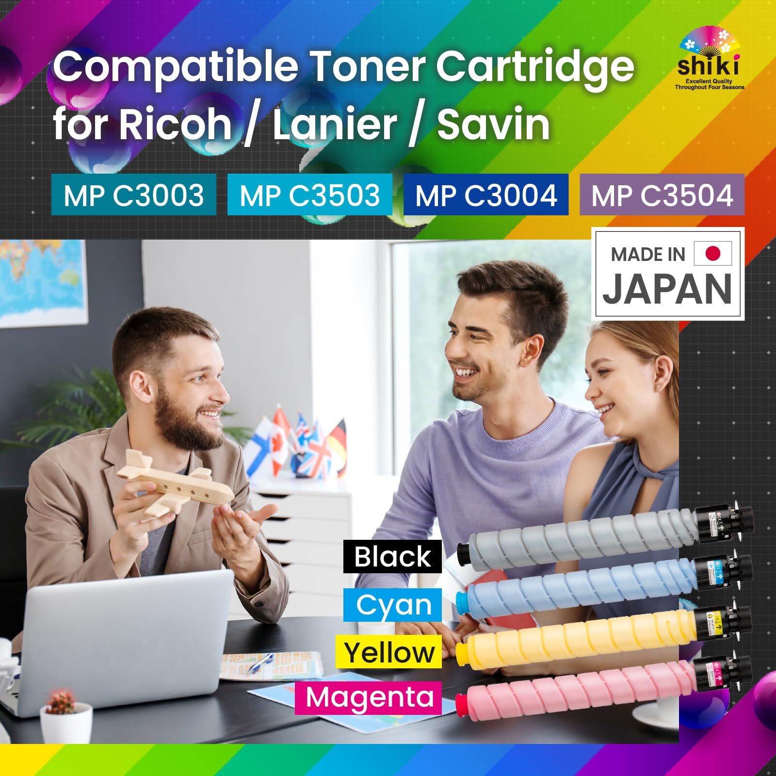Toner Cartridge for Ricoh/Lanier/Savin MP C3003/C3503/C3004/C3504 Cyan ...