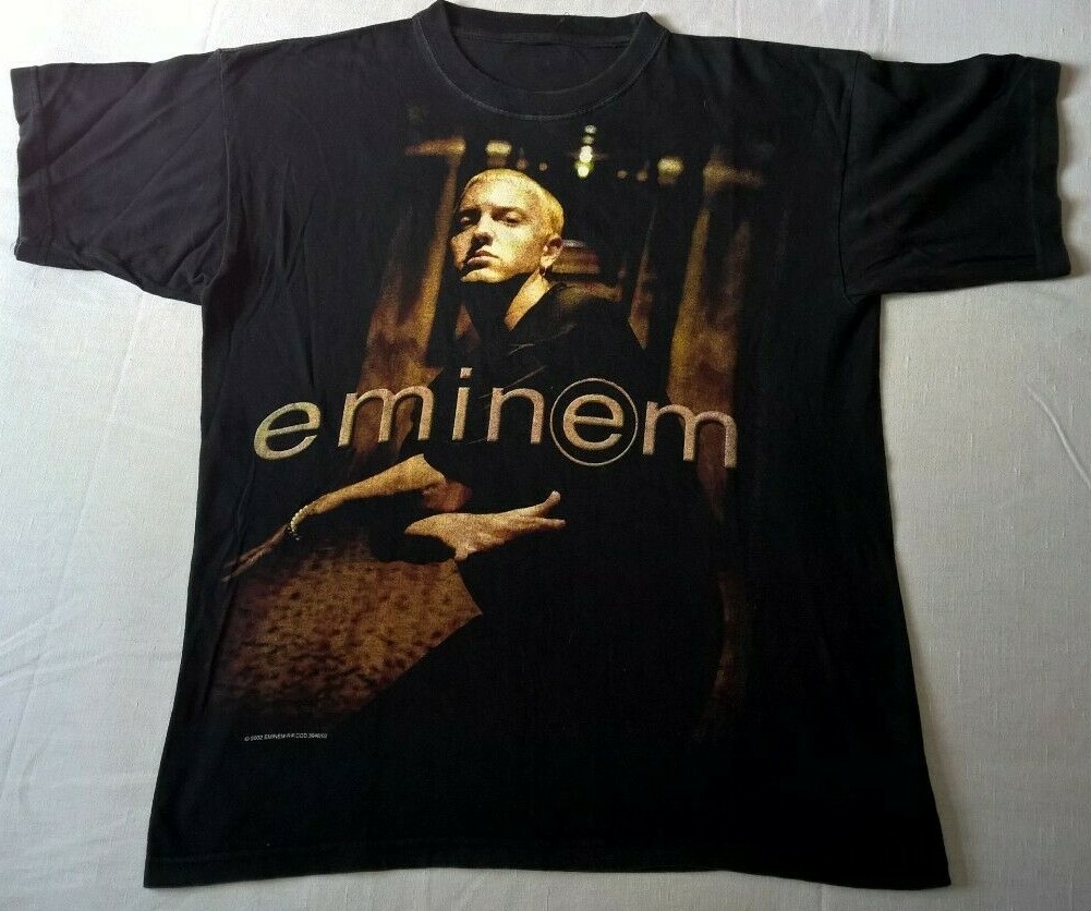 RARE Vintage 2002 Hip Hop Rap Double Sided EMINEM T-S… - Gem