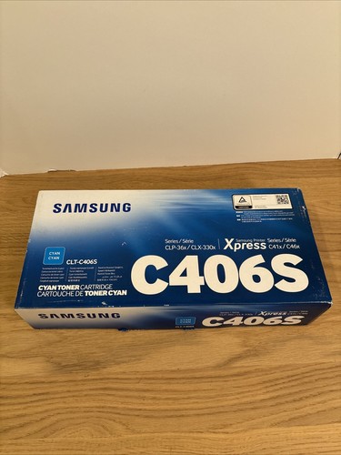 Samsung Cyan Laser Toner Cartridge CLT-C406S Xpress Printer Series C41x ...