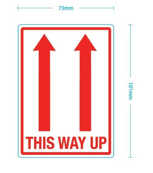 This Way up Labels. 5 Self Adhesive 101 X 73 Mm Labels / Stickers for ...