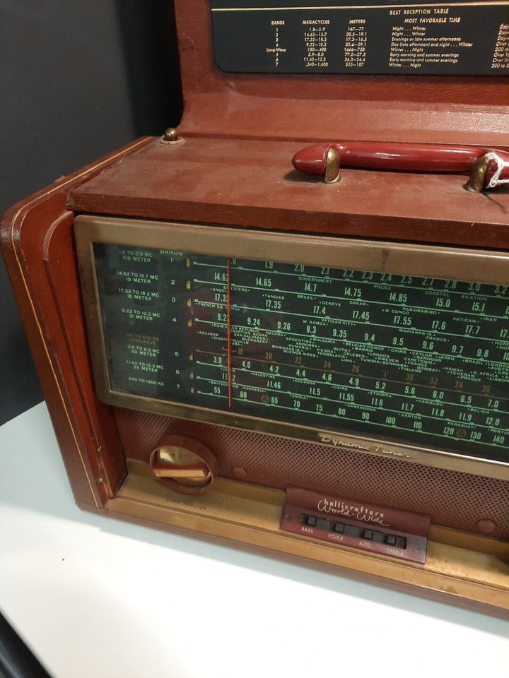 Vtg 1952 Hallicrafters TW-2000 Transoceanic World-Wide 8-Band Radio ...