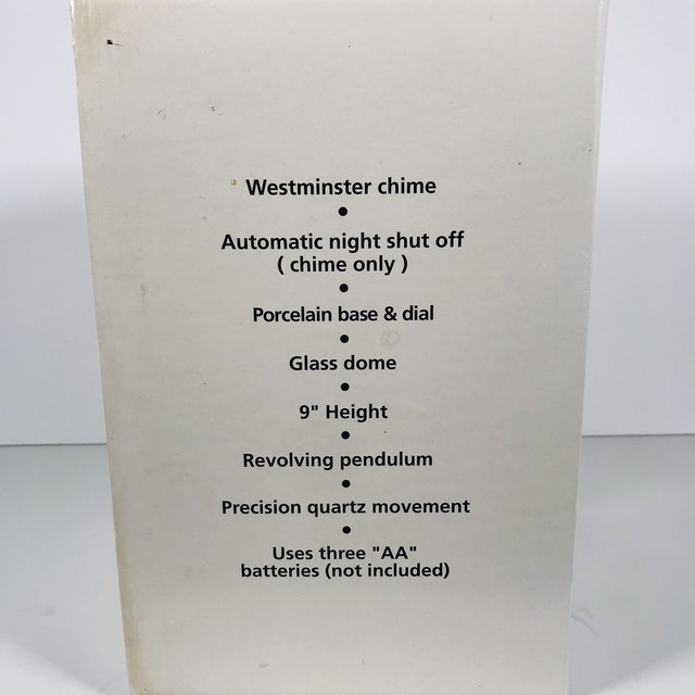 Timex Anniversary Chime Clock Westminster Chime Metal Base & Dial With ...