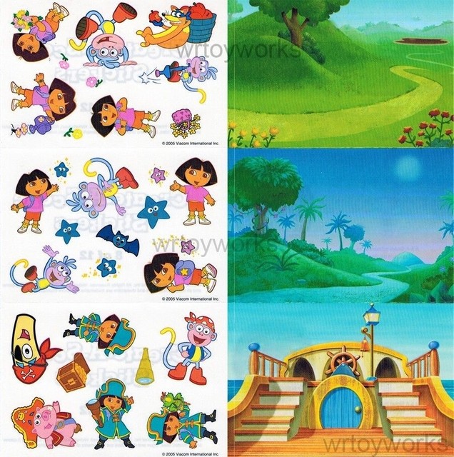Dora the Explorer CREATE-A-SCENE STICKERS Activity Set Party Favor ...