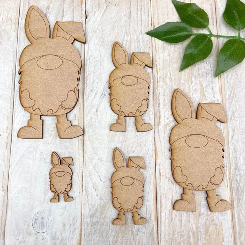 MDF Craft Wooden Embellishments, Blank Easter Shapes Easter Gnome Boy 1 | eBay UK