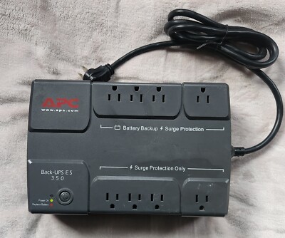 APC Back-UPS-ES-350-8 Compact Battery Back Up and Surge Protecter | eBay