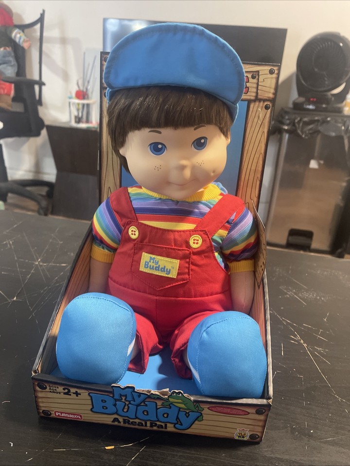 18" MY BUDDY Retro Classic Plush Doll Removable Outfit & Cap Playskool ...