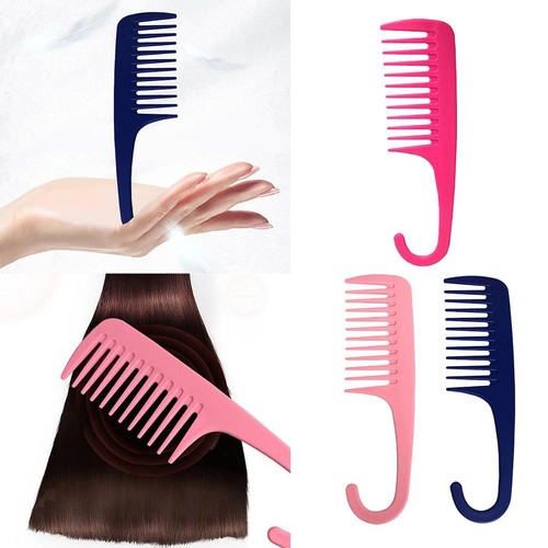 Wide Toothed Comb Shower Comb with Anti-static Hook for Long Wet | eBay Australia