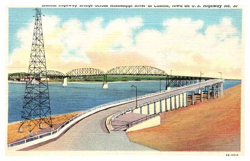 Postcard BRIDGE SCENE Clinton Iowa IA m/30 AP5894 | eBay.de