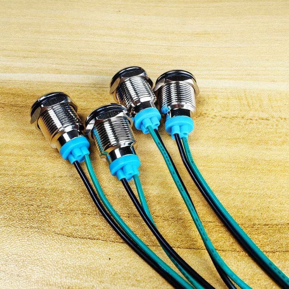 4pcs 12mm 3V-4.5V-5V-6V-7.5V-9VDC LED Metal Indicator Light Waterproof ...