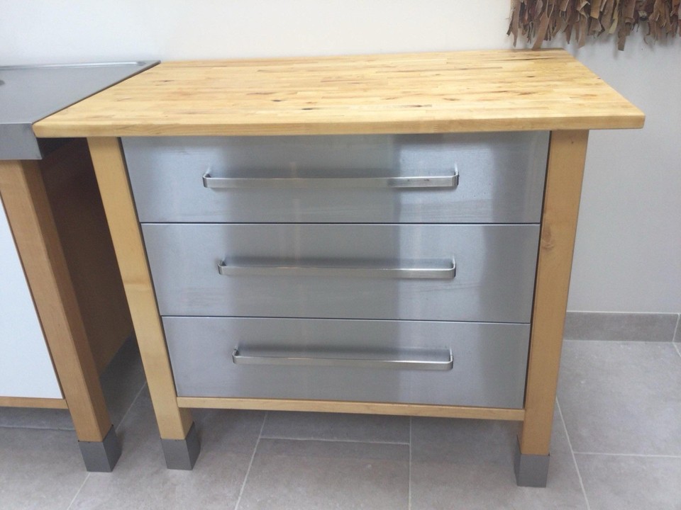IKEA Varde Freestanding 3-Drawer Kitchen Unit | eBay UK