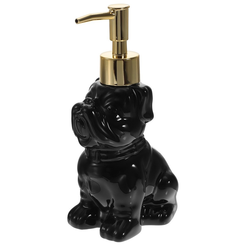 Soap Dispenser Bathroom Cute Ceramic Lotion Bottle Dog Hand Themed ...