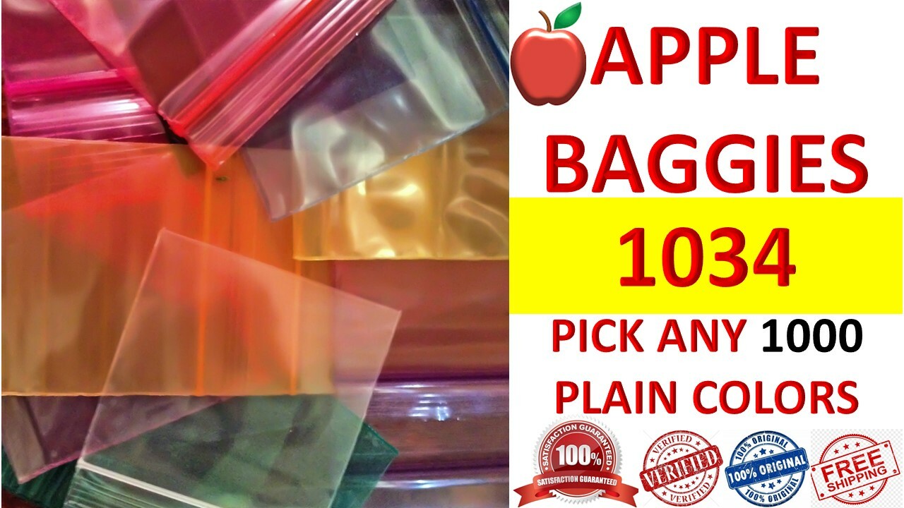 1034 Apple Baggies Mini Zipper-Seal Top Quality Zipper Bag 1000 (Buy ...
