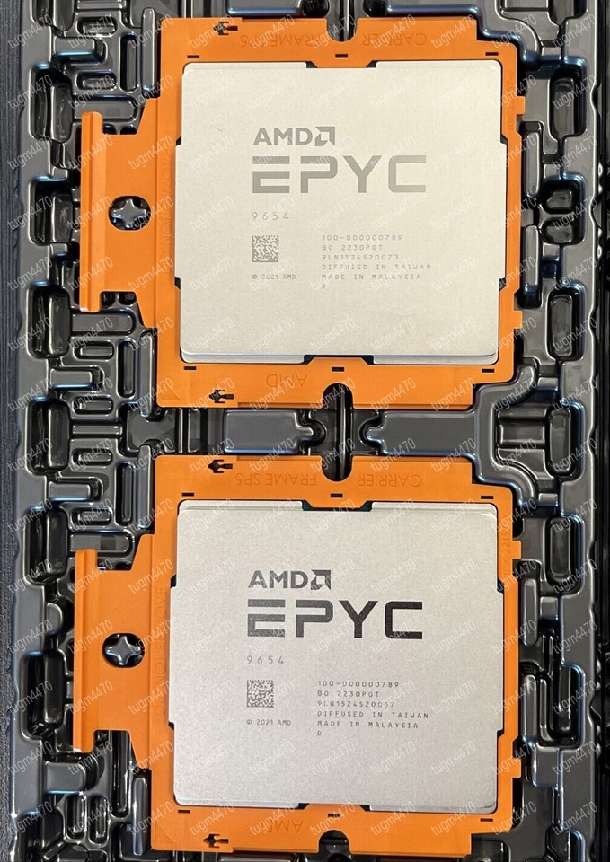 AMD EPYC 9654 2.40GHz 96 core LGA-6096/socket SP5 CPU processor ...