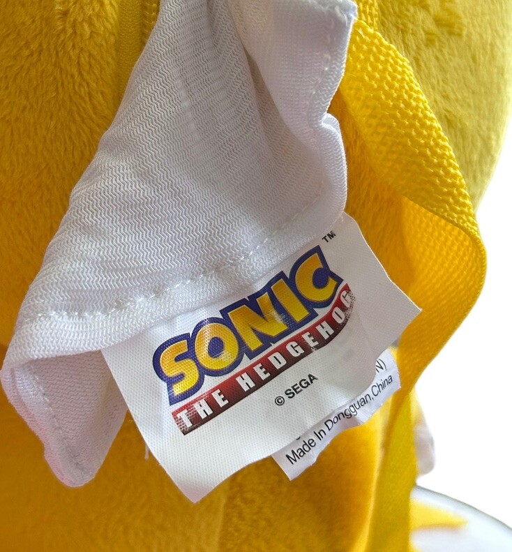 Sonic The Hedgehog Sidekick Tails 20” Yellow Plush Backpack Stuffed ...