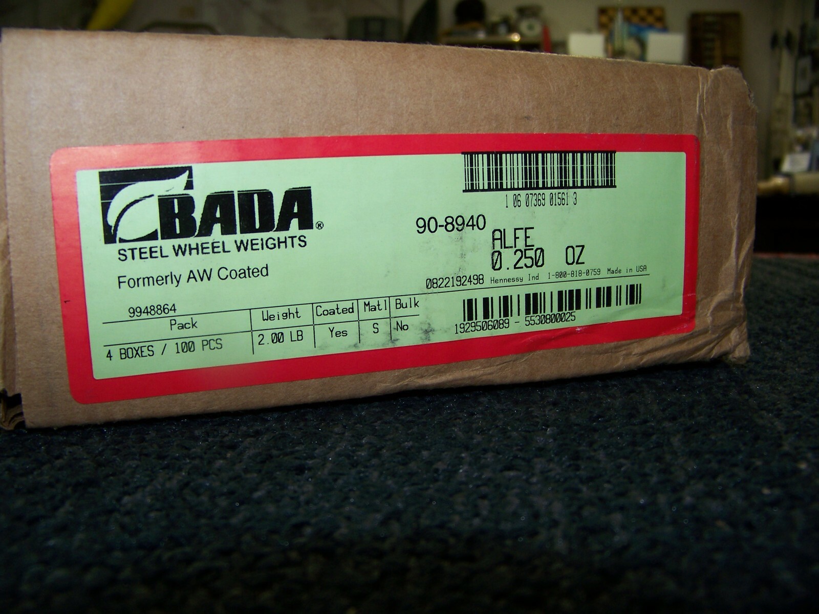 Bada steel wheel weights ALFE 0.250 oz coated 100 each | eBay