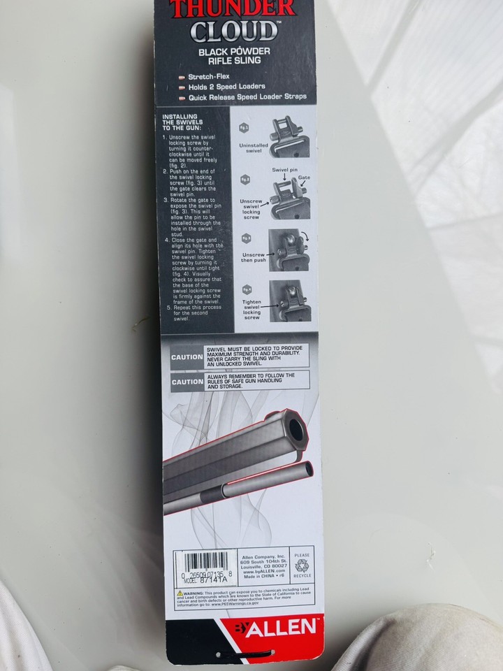 Thunder Cloud Black Powder Rifle Sling With 2 Speed Loaders Mossy Oak ...