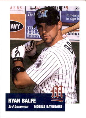 1999 Mobile Baybears Team Issue #4 Ryan Balfe Cornwall New York NY ...
