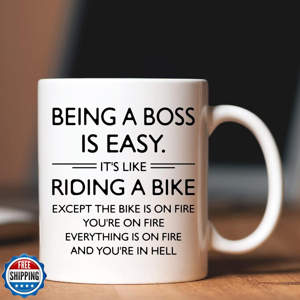 Shqiueos Funny Boss Gifts for Women Men Mug 11oz, Boss Day Appreciation ...