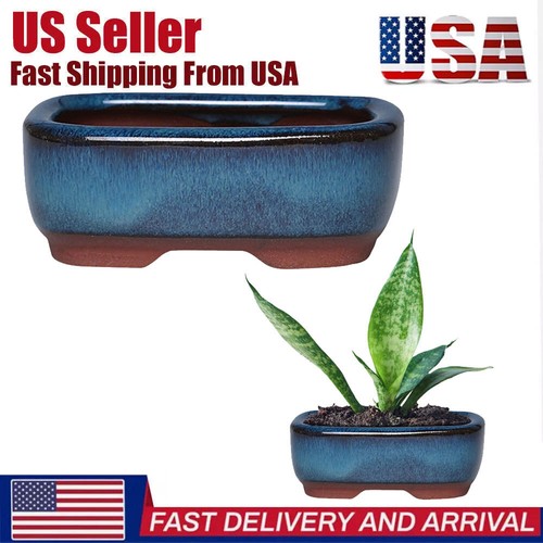 Rectangle Ceramic Garden Planter Pots Ceramic Plant Pots with Drainage ...