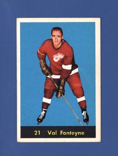 1960-61 Parkhurst #21 VAL FONTEYNE (rc) EX/EXMT Detroit Red Wings *NICE ...