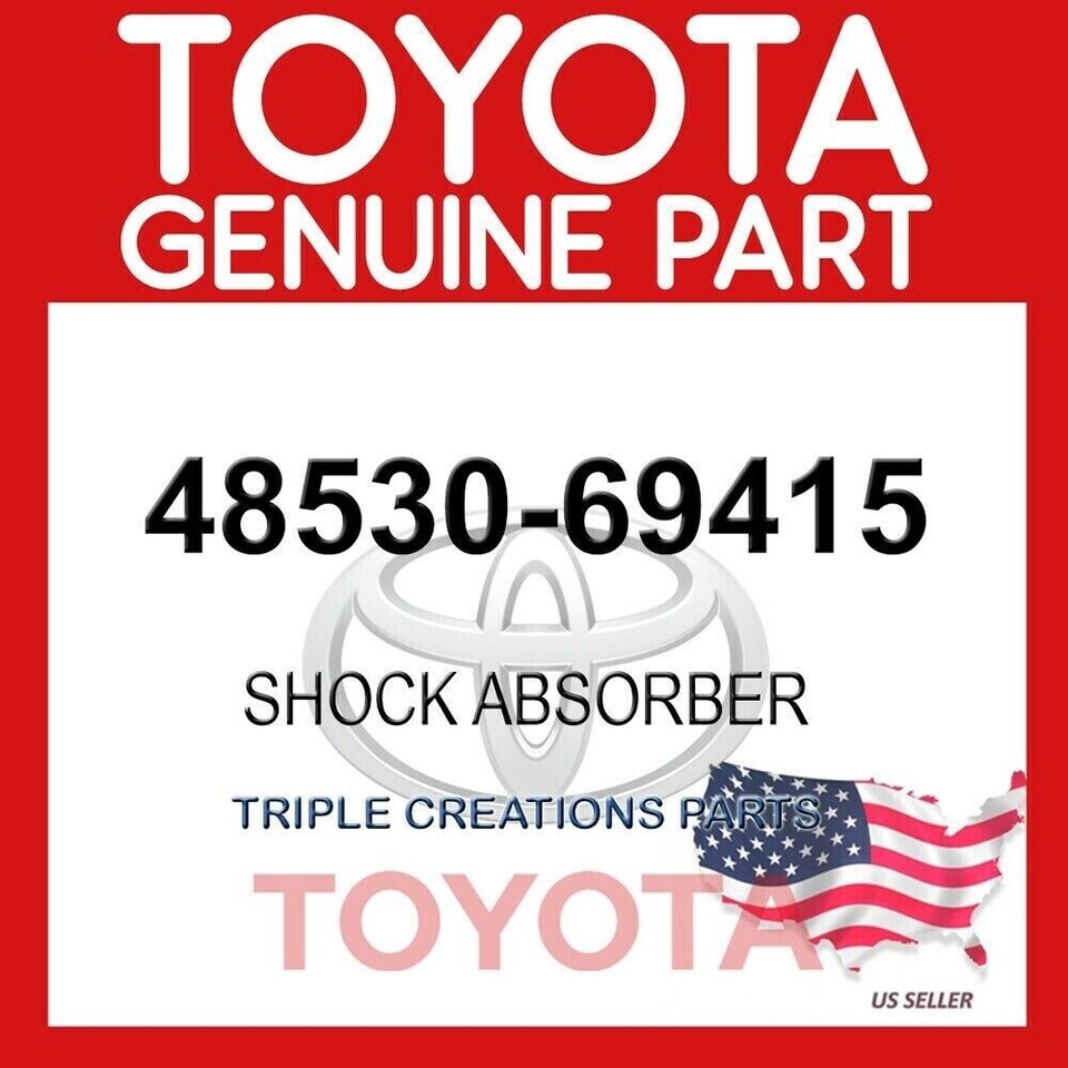 Genuine Toyota 48530-69415 Absorber Assy Shock Rear RH Or LH 4853069415 ...