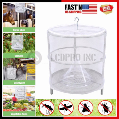 Trap Ranch Fly Cage Reusable Fly Catcher Killer Net Pest Bug Insert ...