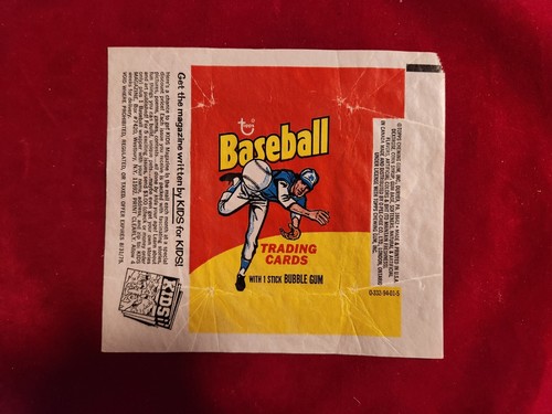 ⚾1975 Topps Baseball MINI Wax Pack Wrapper⚾1.1 Kids Magazine Brett ...