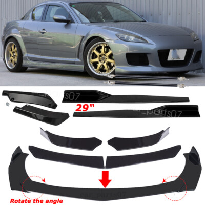 For Mazda RX-8 6 Front Rear Bumper Lip Spoiler Splitter & Side Skirts ...