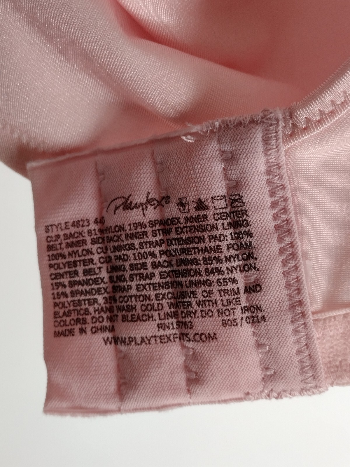 Playtex Body Revolution Underwire Bra Sz 44D SATIN PINK BALCONY 4823 | eBay