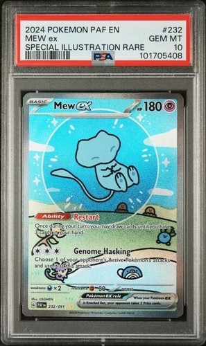 PSA 10 GEM MINT Pokemon Paldean Fates 232 Mew Ex SIR Alt Art English ...