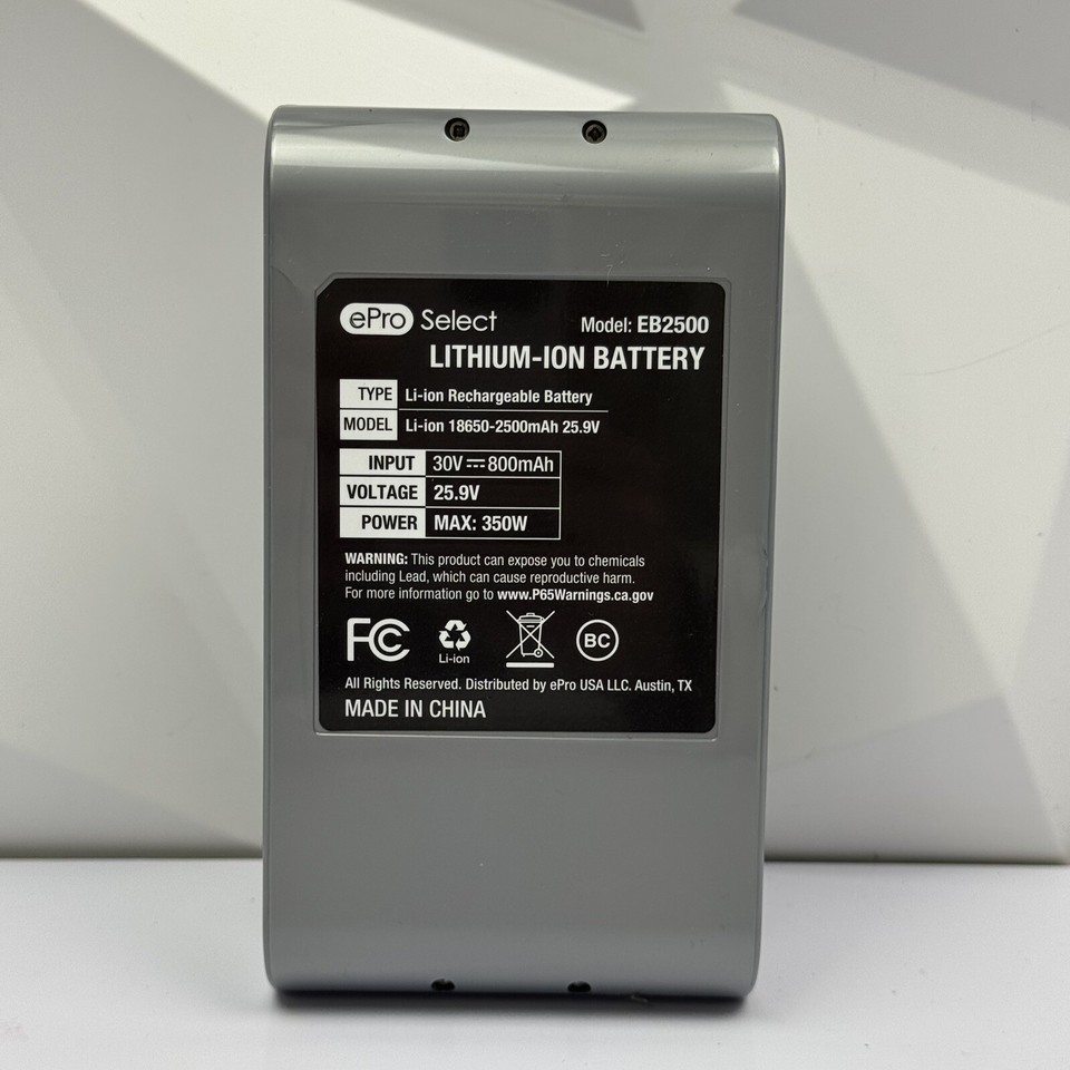 epro select EB2500 25.9V Replacement Battery for ePro Select Cordless ...