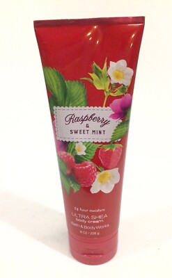 Bath and Body Works Raspberry & Sweet Mint Body Cream Lotion Retired ...