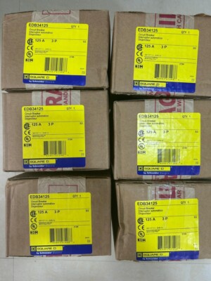 Square D EDB34125 125 Amp 3 Pole Circuit Breaker 785901072966| eBay