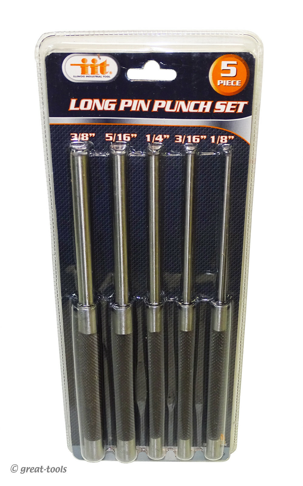 PIN PUNCH SET – 8” long punches – heavy knurled handles – automotive ...