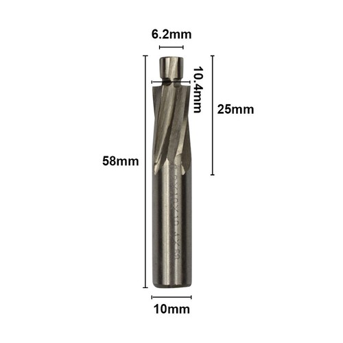 HSS Flachsenker mit Führungszapfen 4-Blatt M3-14 Zapfensenker ...