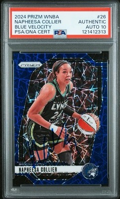 2024 Panini Prizm WNBA Napheesa Collier Blue Velocity PSA DNA Auto PSA ...
