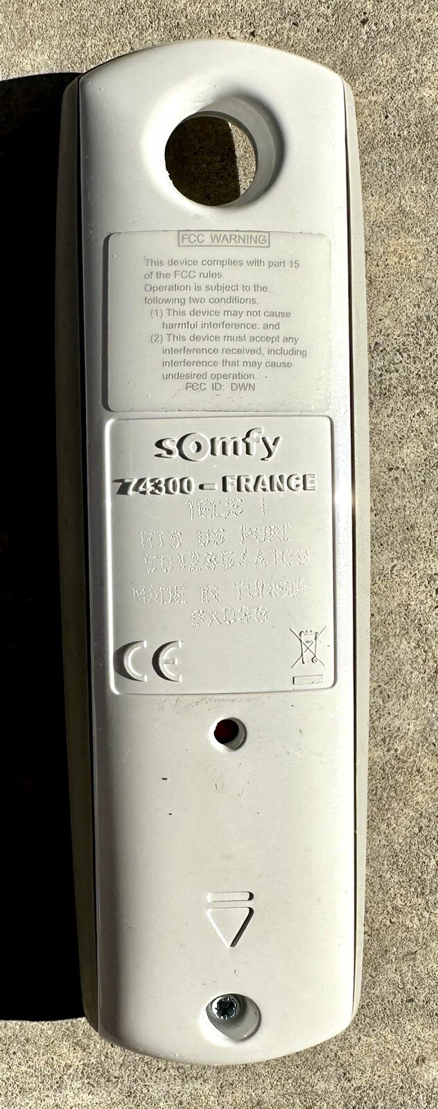 Somfy Telis 1 Pure RTS Remote 74300-France (Tested/Works) | eBay